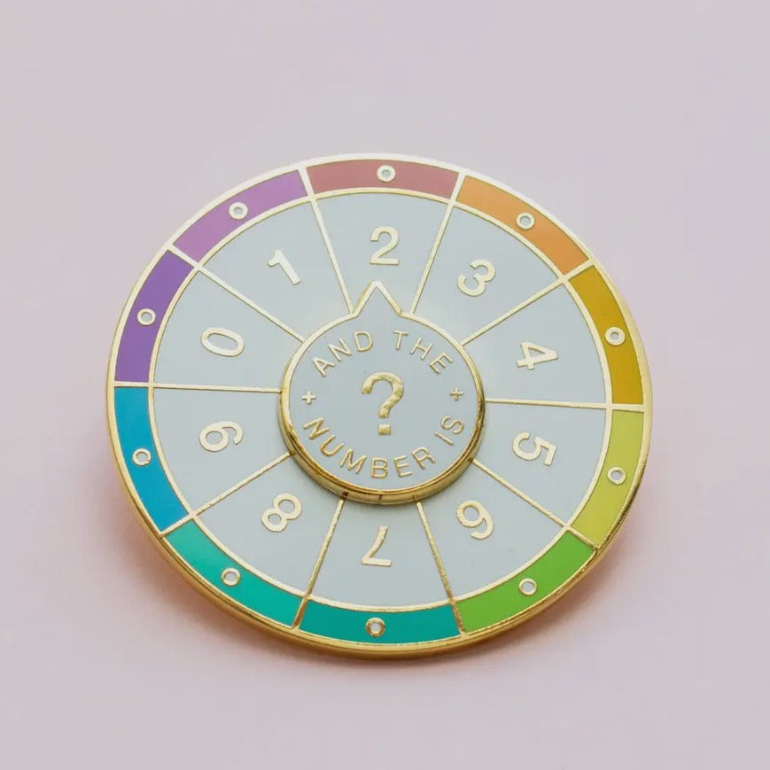 Spinning Numbers Enamel Pin – Olive & Two Ewe Studios